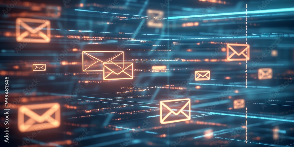 A detailed view of an email inbox filled with messages captures ...