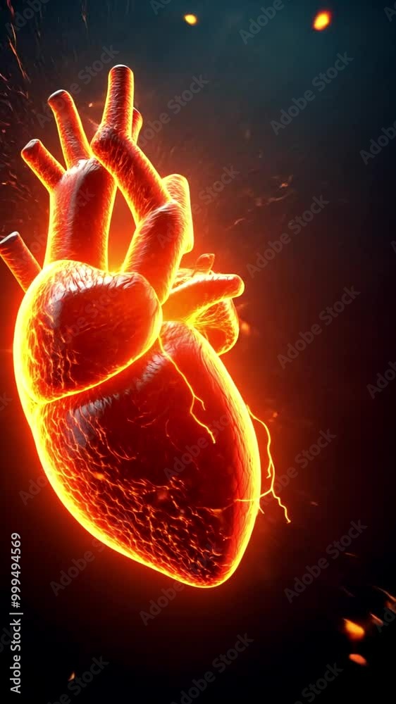 Human circulatory system heart beat anatomy. Heart organ Inside Blood ...