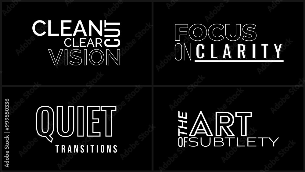Modern Minimalist Typography Titles Stock Template | Adobe Stock