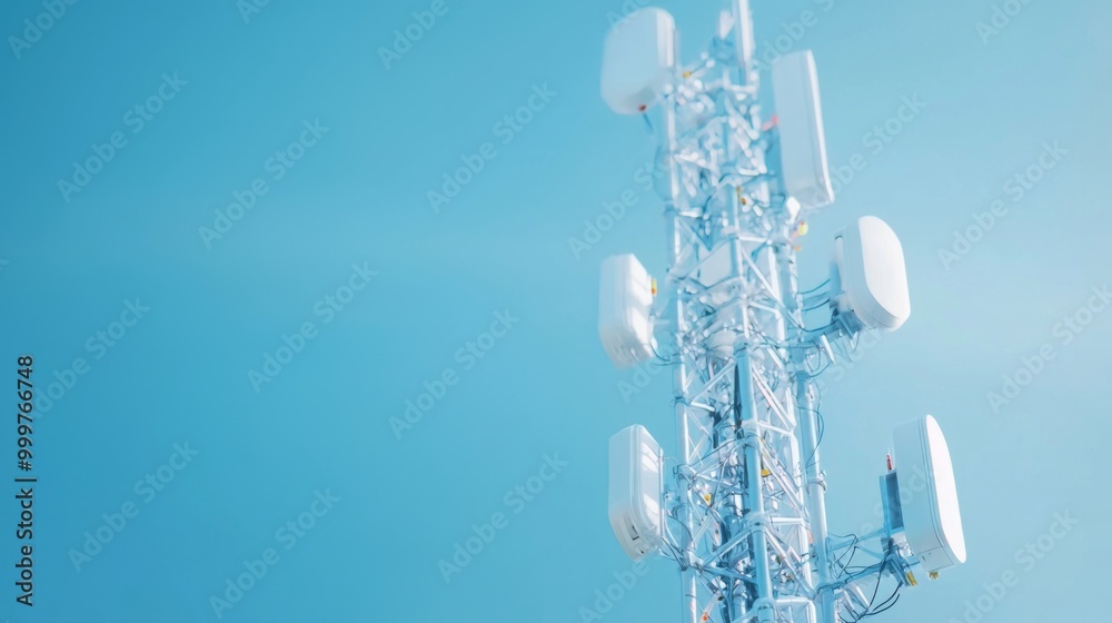 Telecommunication Network Visualization, showcasing interconnected ...