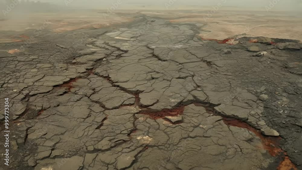 Experience powerful impact slowmotion earthquake disaster dramatic ...