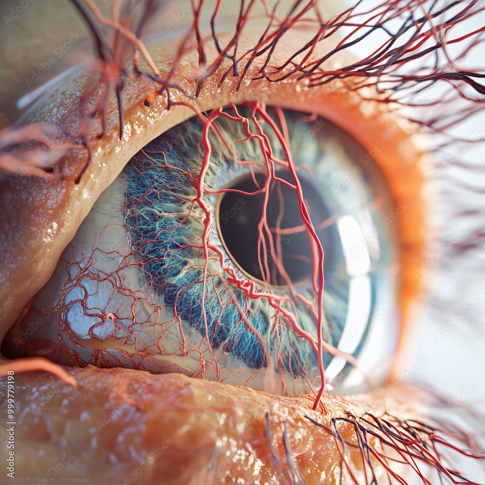 Detailed Digital 3D Human Eye Anatomy with Retina, Cornea, and Optic ...