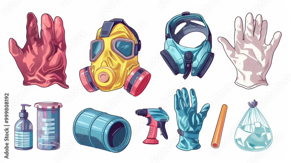Foto de Personal protective equipment (PPE) such as gloves and masks ...
