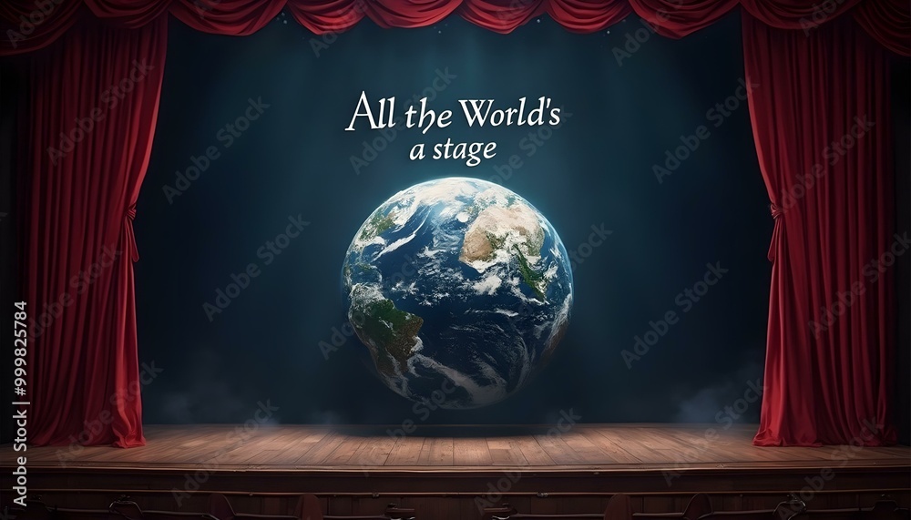 All the world's a stage representing life stages and human behaviour ...