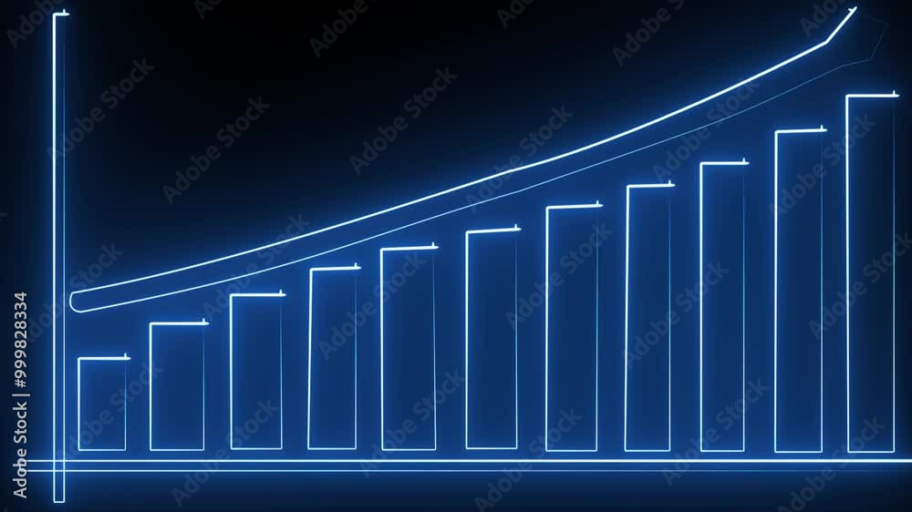 neon glowing infographics interface or academic achievement report ...