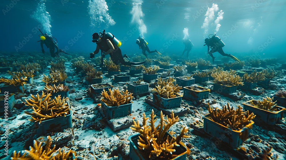 Artificial coral reef installation company, ocean restoration: A team ...
