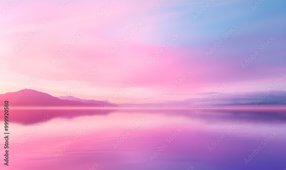 Morning Serenity, a tranquil scene blending soft colors and flowing ...