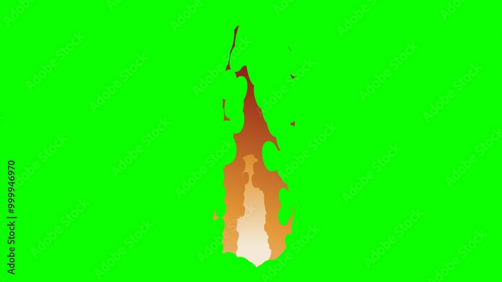 2d animated character of Flaming fire caused by factory or car ...