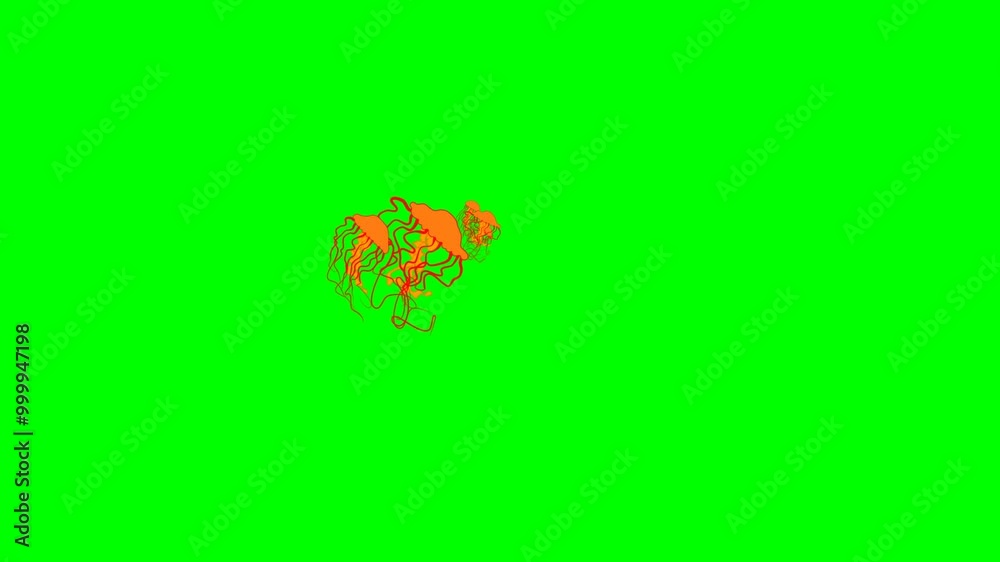 2d animated character of Mass movement of small and big orange and pink ...