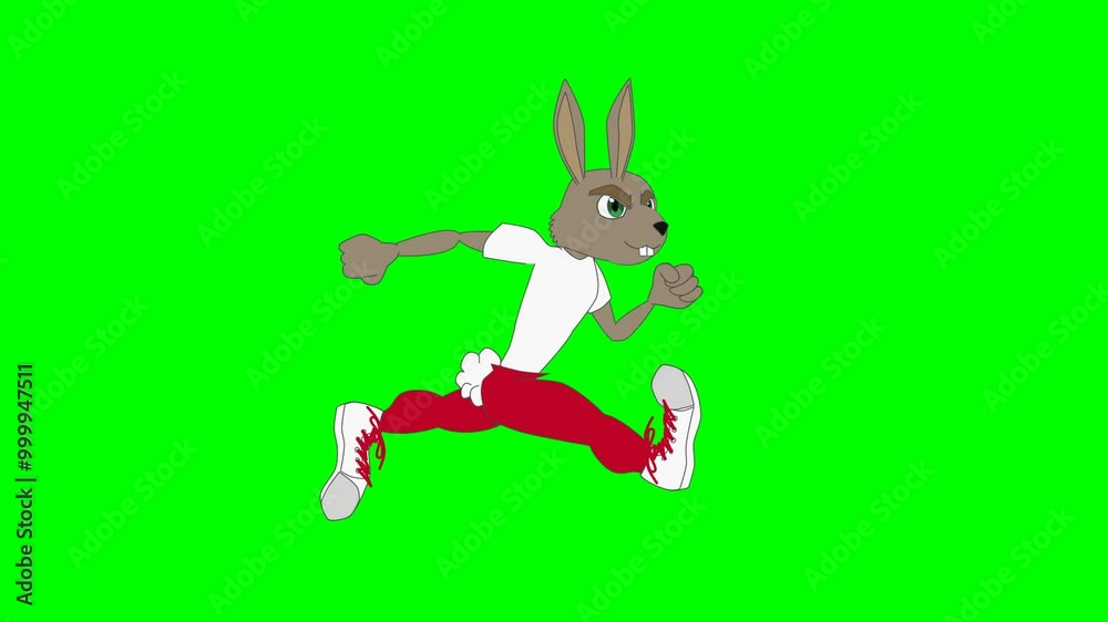 2d animated character of story of rabbit and tortoise speed race where ...