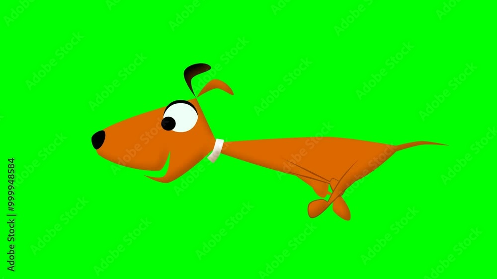 2d animated character of Running and escaping two characters, fox, dog ...