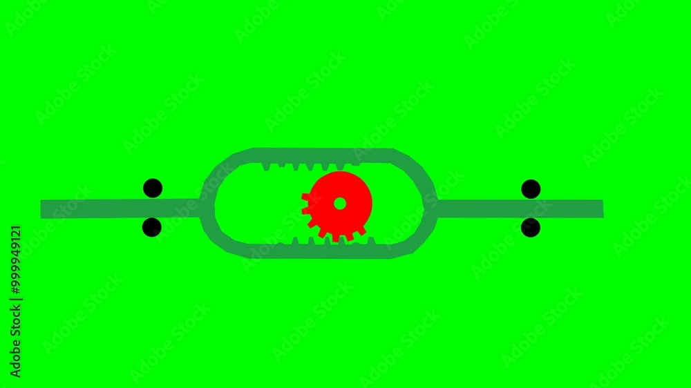 2d animated character of semi-circular red wheel in middle of image ...