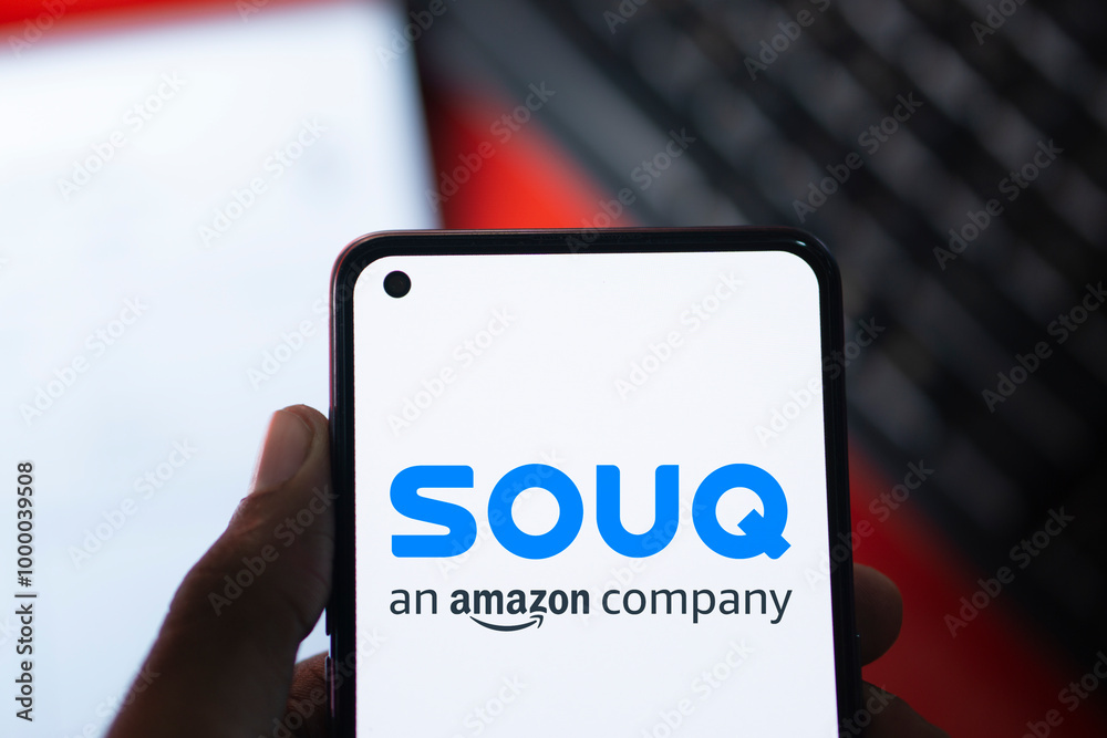 Dhaka, Bangladesh- 28 Sep 2024: Amazon SOUQ logo is displayed on ...