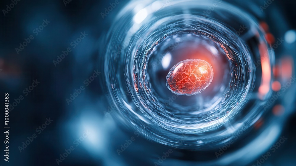 Microscopic view of an embryo at its earliest stage, highlighting the ...