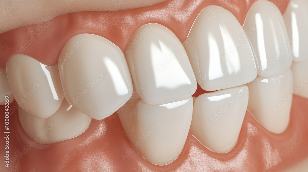 Realistic vector showing clean, strong white teeth protected by ...