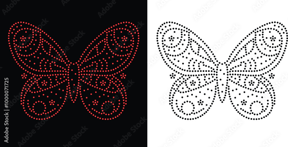 Angel wings crystal iron Rhinestone template design. Beauty for unique ...