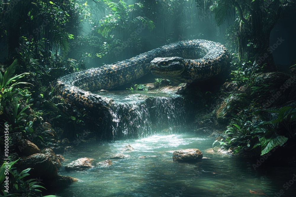 Titanoboa Emerges from the Depths of a Lush Prehistoric Jungle as the ...