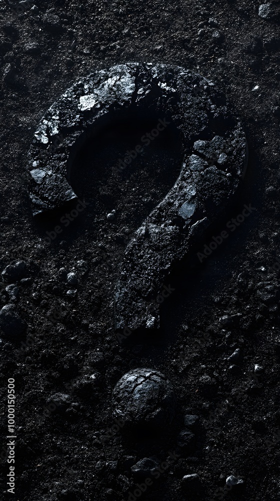 Doubt, Question Mark on Lunar Soil, on the Moon, Standard Background ...