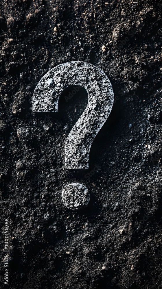 Doubt, Question Mark on Lunar Soil, on the Moon, Standard Background ...