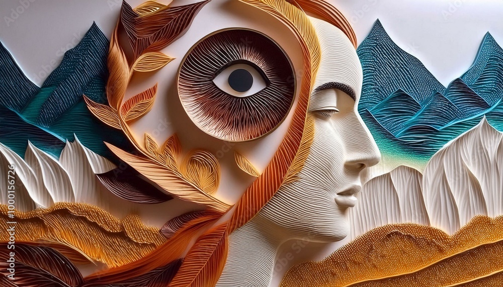 Various human face depictions with artificial intelligence. Usually big ...