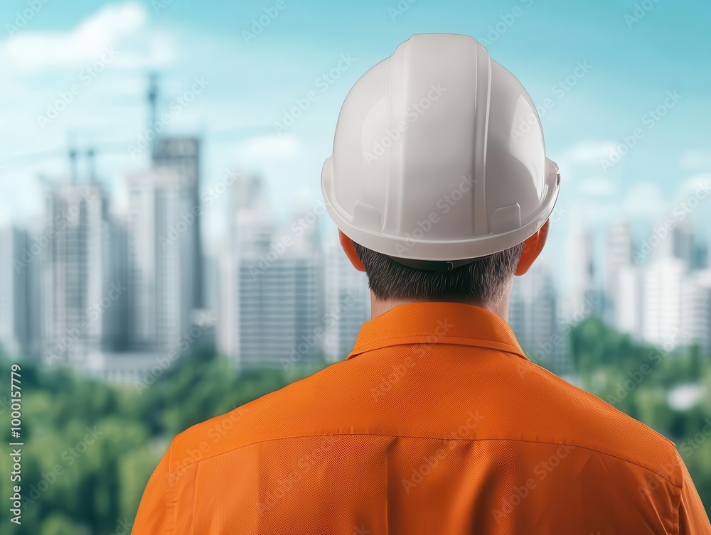 A civil engineer overseeing the construction of a zero-emission public ...