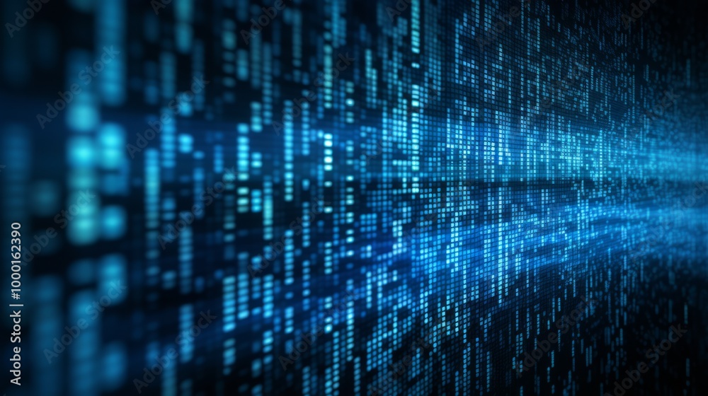 Scientific technology data binary code network conveying connectivity ...