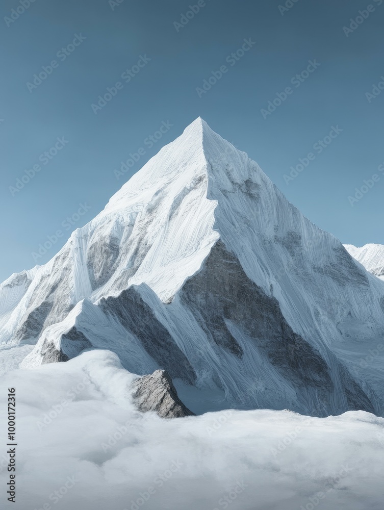 A stunning aerial view of Mount Everest, the highest mountain in the ...