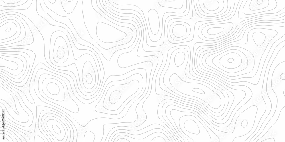 Vector topographic white wave line geography landscape Topo contour map ...