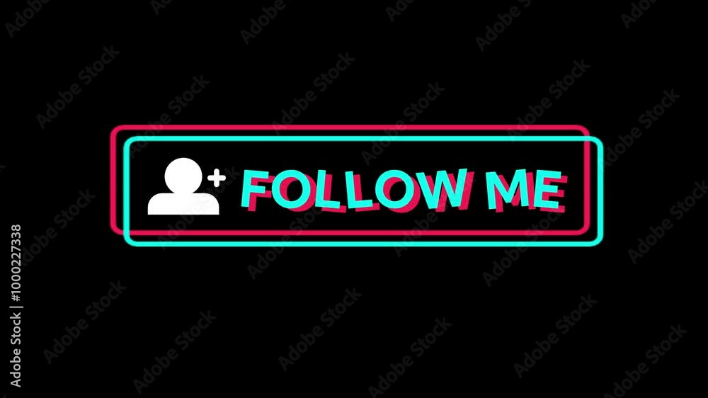 Follow me text animation with motion graphic clip template. HD ...