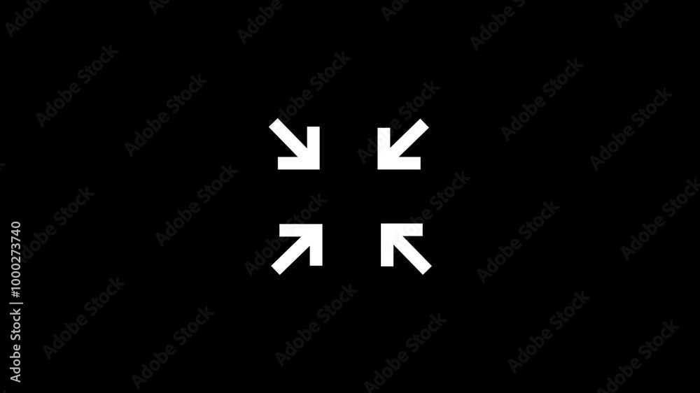 Zoom animated icon on dark background. Glowing animated Zoom symbol ...