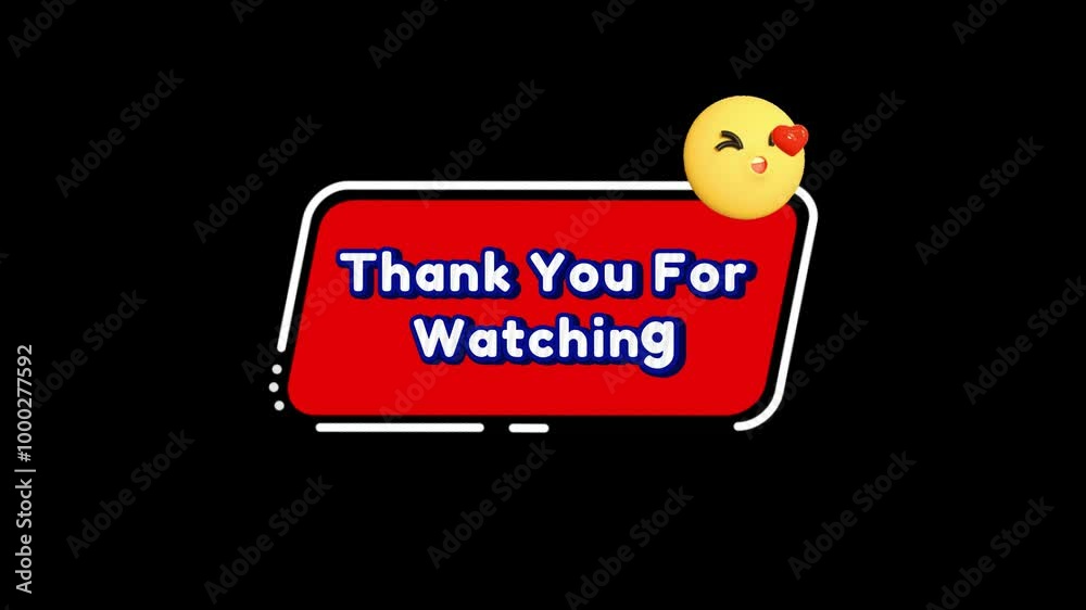 Thanks for watching text animation with motion graphic clip template ...
