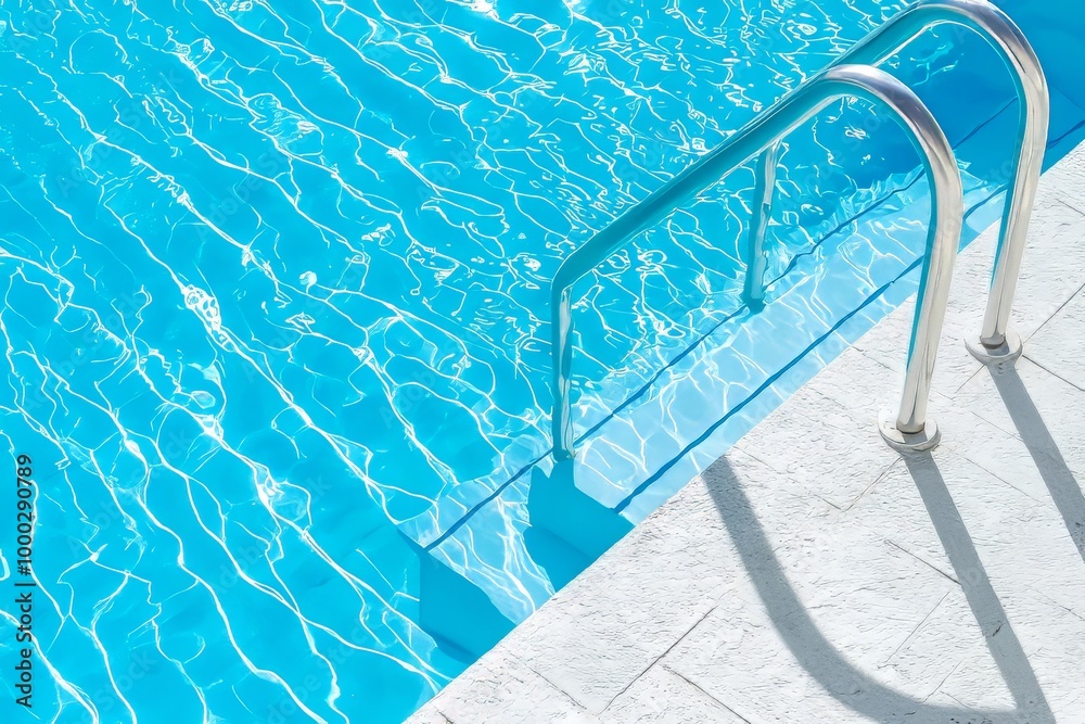 Poster Close-up of part of the pool, abstract geometry of the pool ...