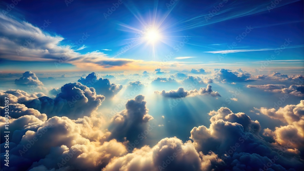 Fluffy Clouds in the Skyline: Majestic Cloud Formations and Scenic Sky Views for Atmospheric ...