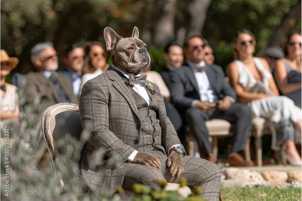 Fashion show featuring a dog s torso adorned in elegant dior attire ...