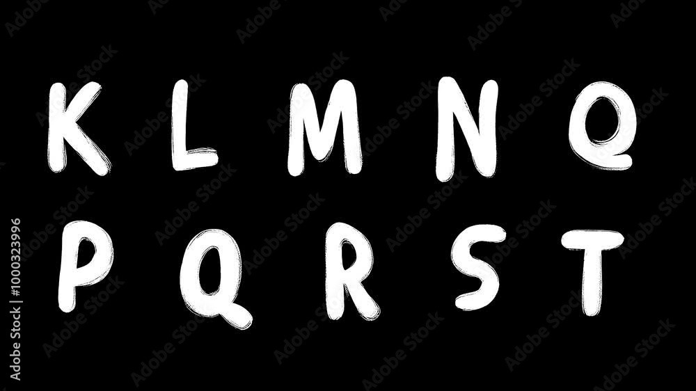 Set of animated characters of Latin English letters, alphabet in ...