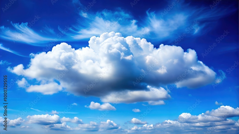 Fluffy Clouds in the Skyline: Majestic Cloud Formations and Scenic Sky Views for Atmospheric ...