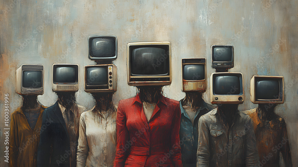 Mind Control: A Surreal Depiction of Human Figures With Vintage ...