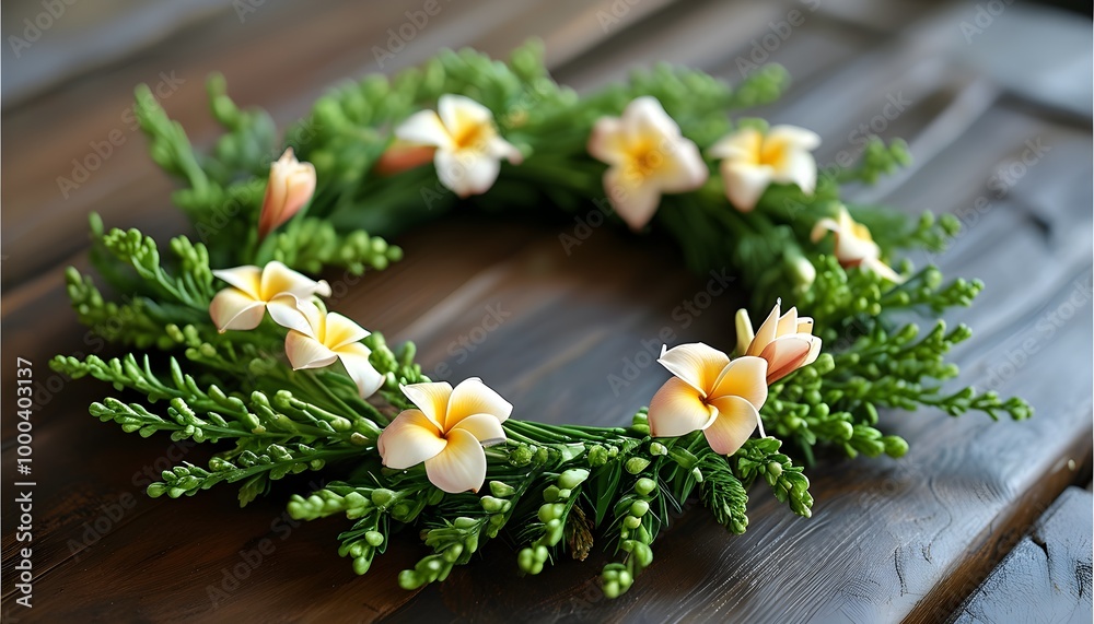 symbol of victory and honor in a green laurel wreath Stock Illustration ...