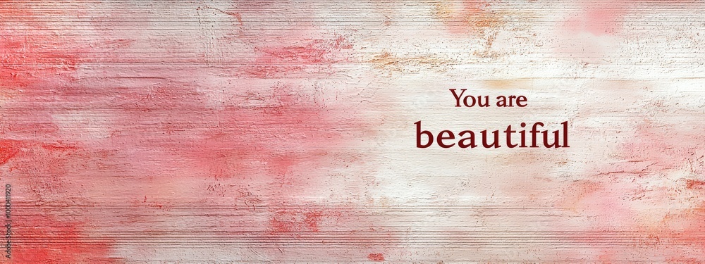 Beauty affirmation: Text You are beautiful celebrating self-love and ...