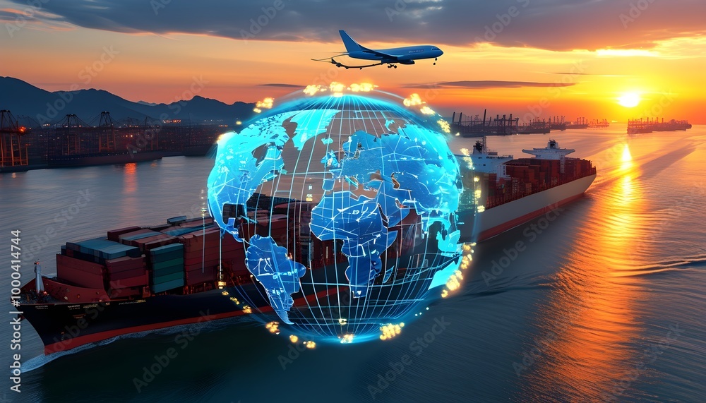 Global Digital Logistics System Managing Shipments and Routes ...
