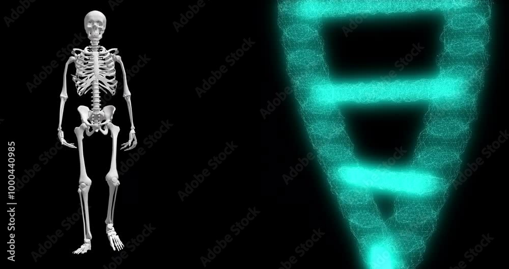 Anatomy, molecule or skeleton walking for dna, medical information or ...