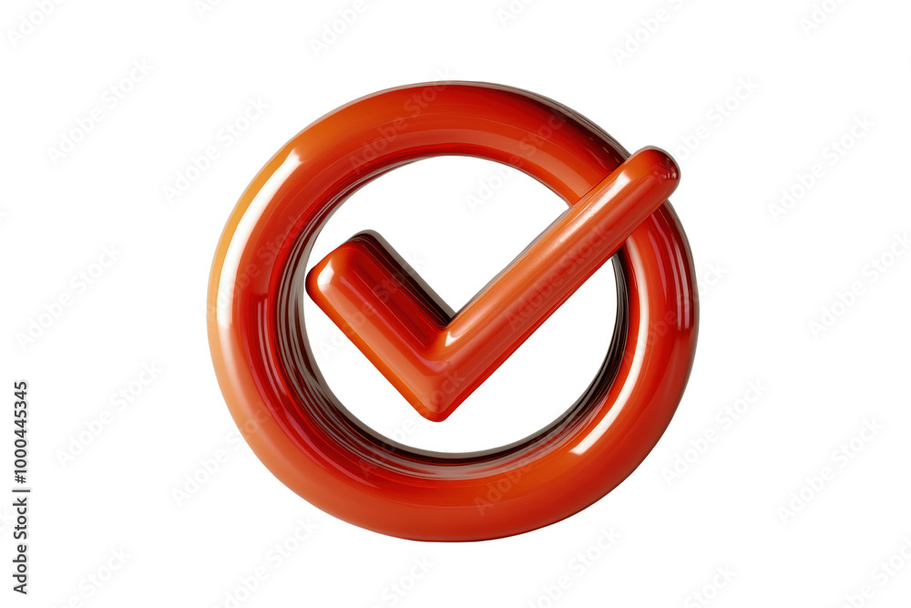 Red check mark symbol on a transparent background. transparent background Stock Illustration ...