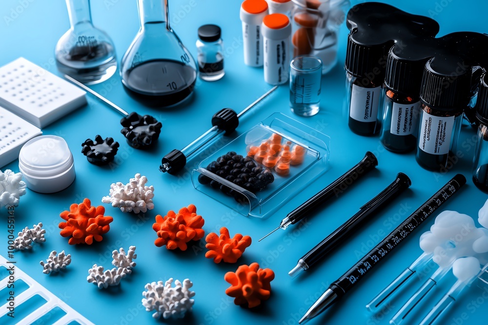 Hands-on science kit with educational materials for a classroom ...