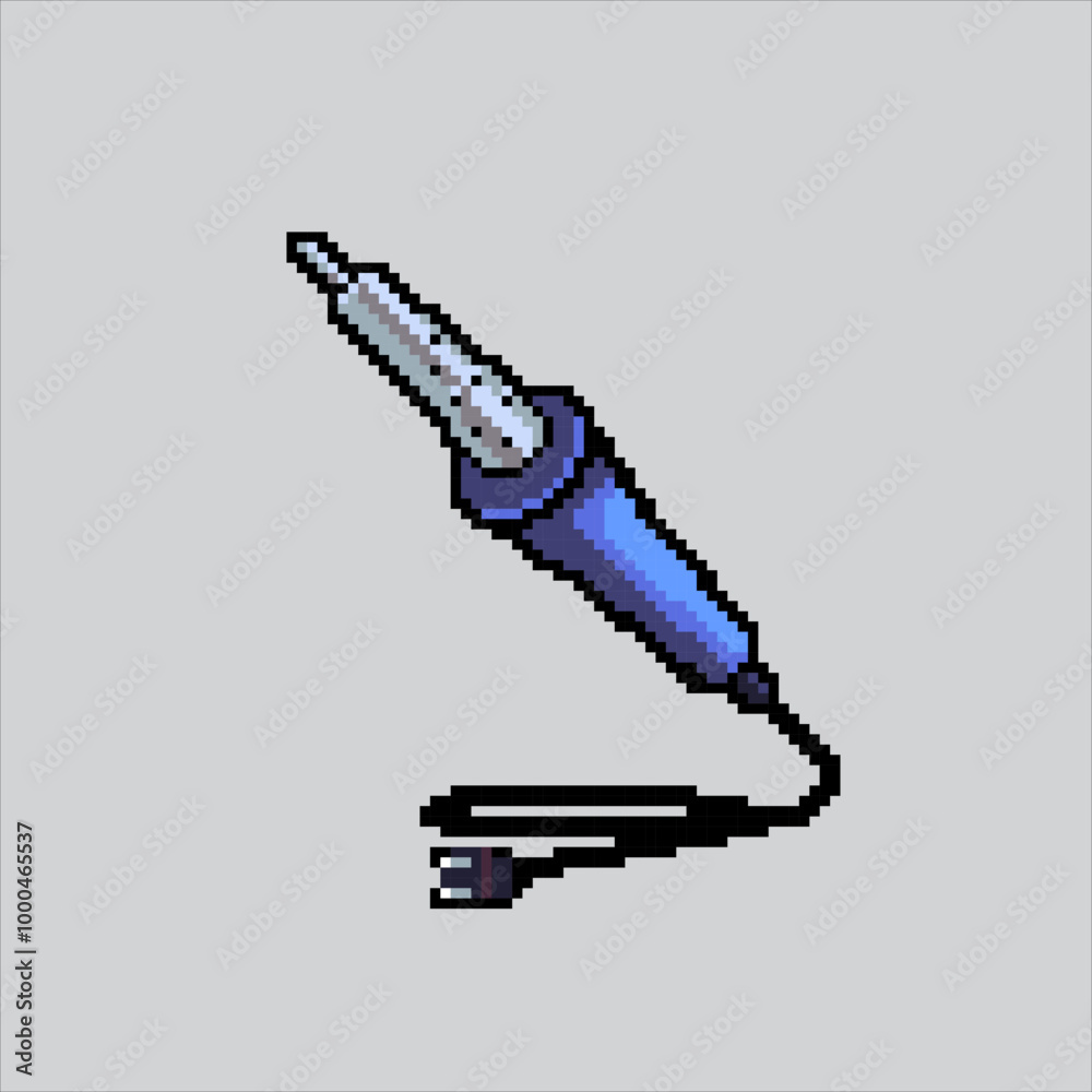Pixel art illustration Soldering Iron. Pixelated Steel. Soldering Iron ...
