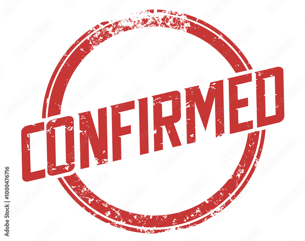 Fotografie, Obraz Confirmed Stamp Round Red Confirmation Official ...