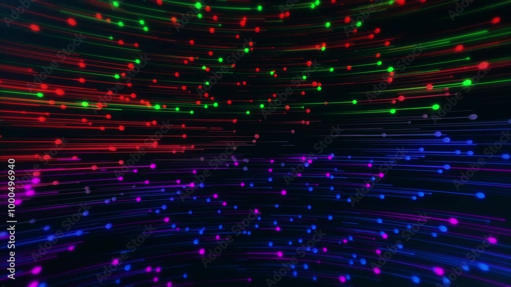 Abstract Tech Background Animation with Futuristic Patterns and Digital ...