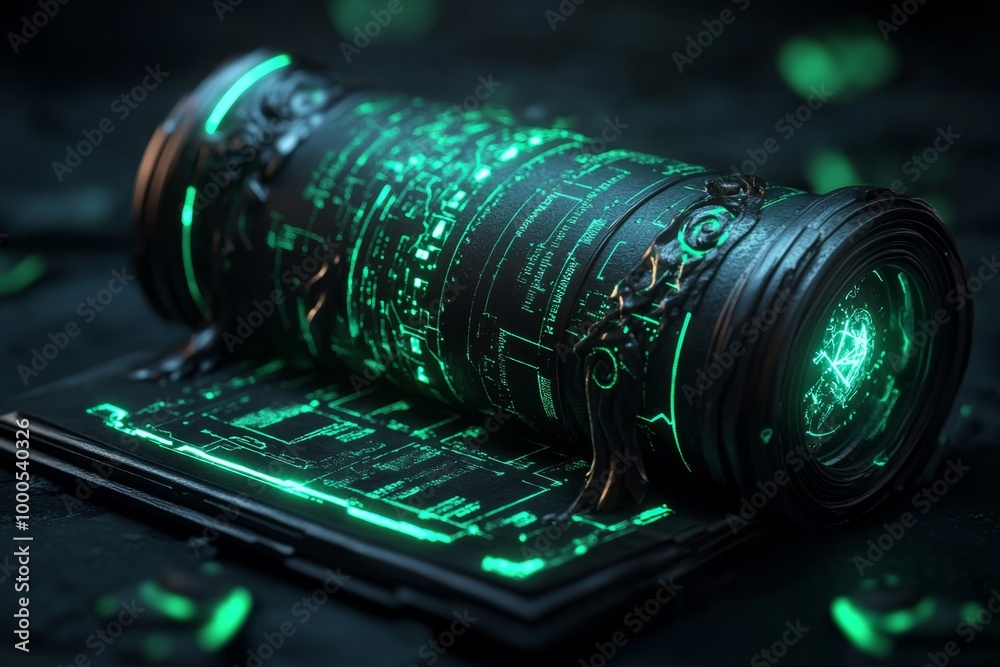 Fantasy world dark web, with mystical creatures exchanging encrypted ...