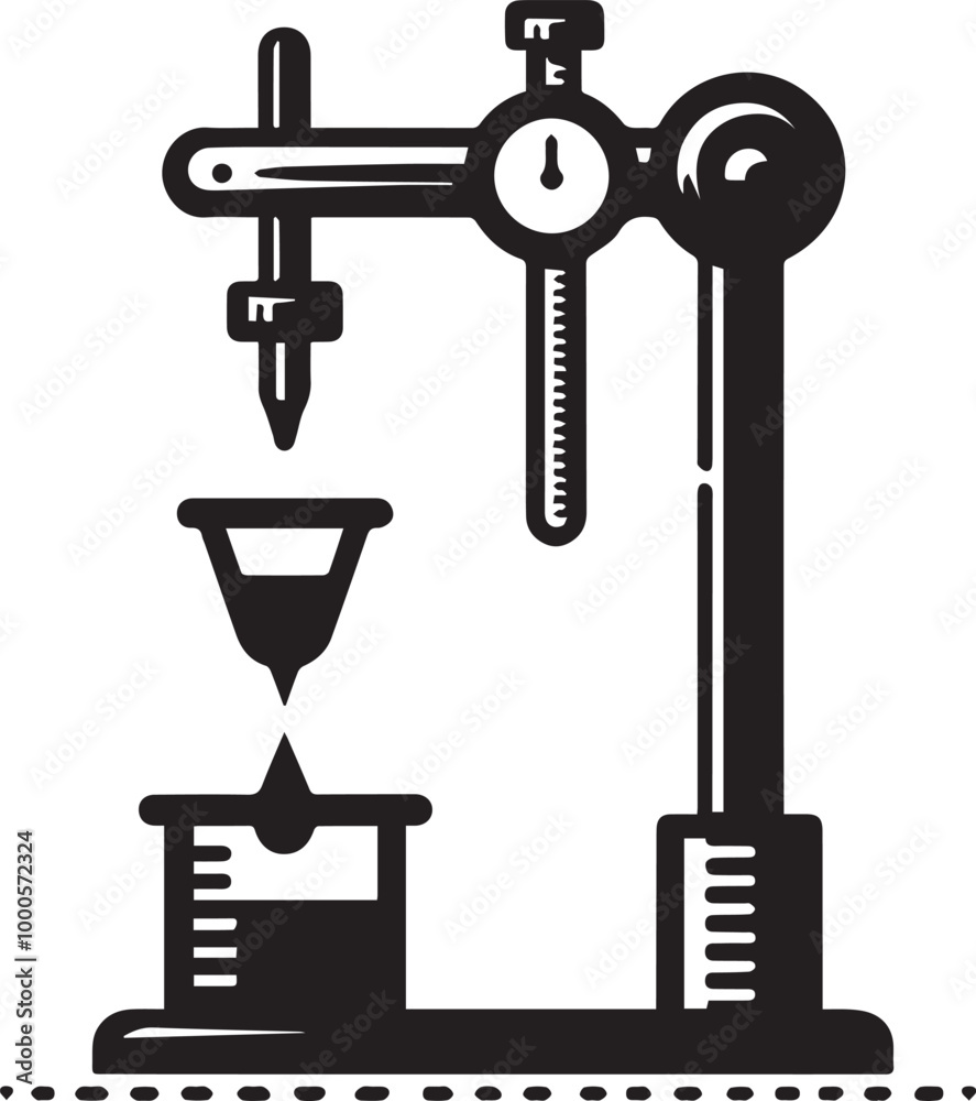 rheometer silhouette vector black and white Stock Vector | Adobe Stock