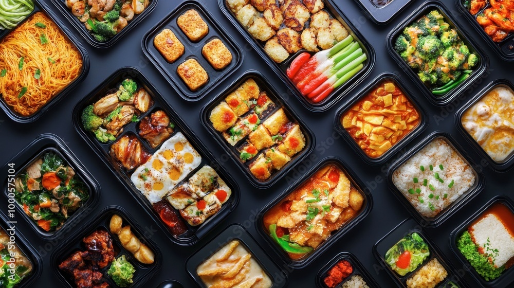 An AI-enhanced food delivery app showcasing meal options with highly ...