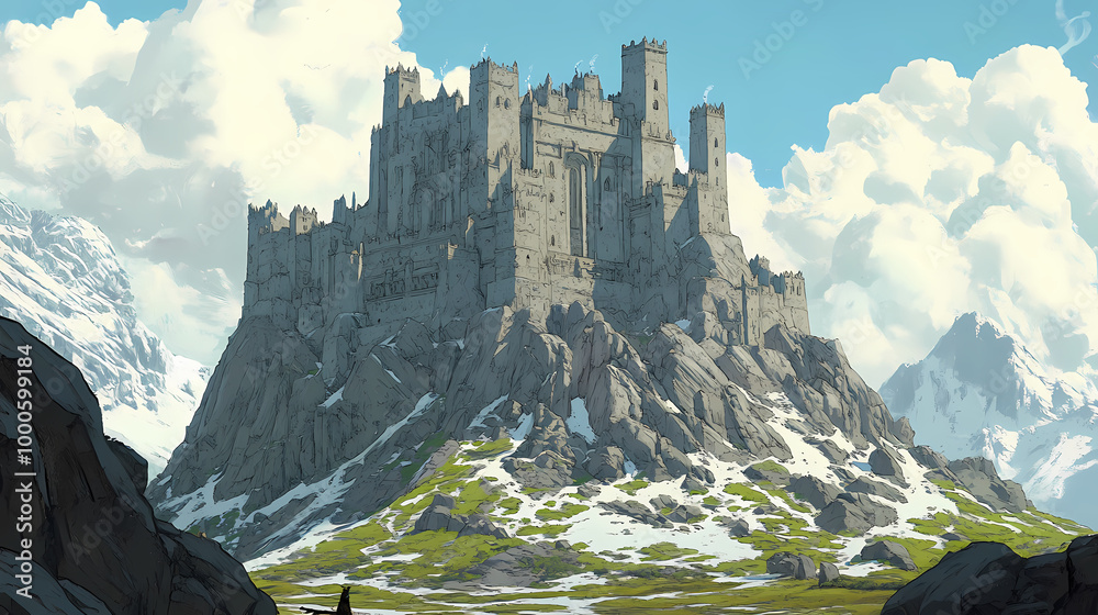 Ancient dwarven citadel built into a mountainside. Dwarven Mine ...